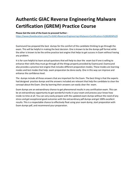 Ppt Authentic Giac Reverse Engineering Malware Certification Grem