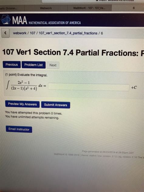 Solved Webwork 107 107 Ve 6 Netic Division Webwork