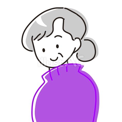 女性お年寄り老人のイラストイラスト No 23427963／無料イラストフリー素材なら「イラストac」