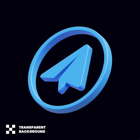 3d 렌더링의 전보 소셜 미디어 아이콘 프리미엄 Psd 파일