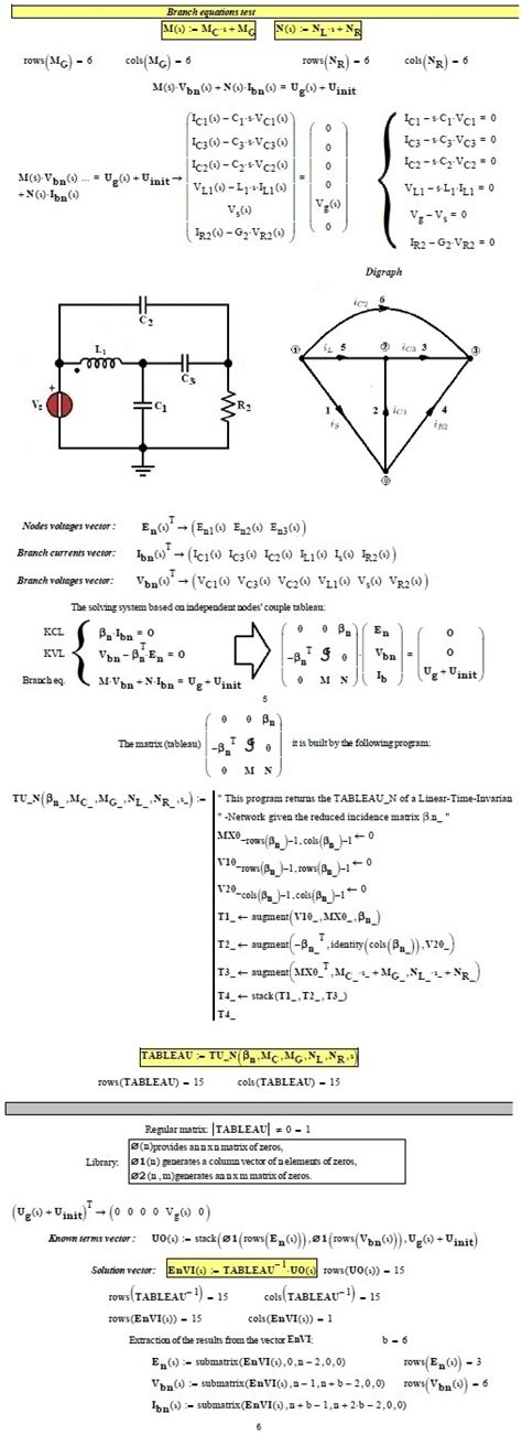 Circuit Analysis Solution Of Electrical Network Where Arbitrary