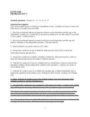 Econ 3100 Problem Set 5 Revised 1 Docx ECON 3100 PROBLEM SET 5 Textbook Questions Chapter 12
