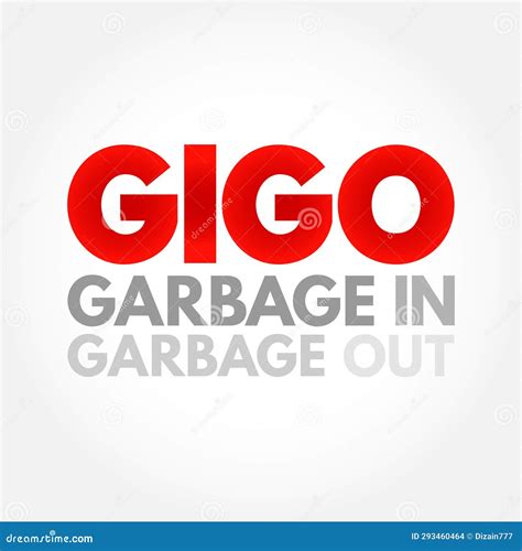 Gigo Garbage In Garbage Out Acronym Technology Concept Background