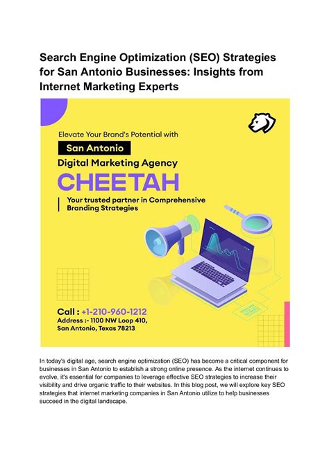 Search Engine Optimization Seo Strategies For San Antonio Businesses