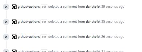 continuous integration delete multiple issue pr comments via the