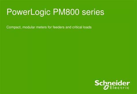 Ppt Powerlogic Pm800 Series Powerpoint Presentation Free Download Id 5387139