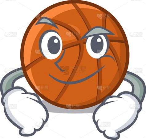 假笑篮球卡通桌子可爱的篮子球体运动休闲