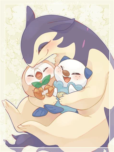 Rowlet Oshawott And Hisuian Typhlosion Pokemon Drawn By Em Ivy