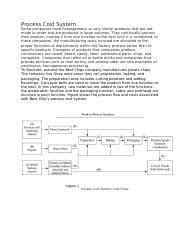Process Cost System Notes Process Cost System Some Companies Have Homogeneous Or Very Similar