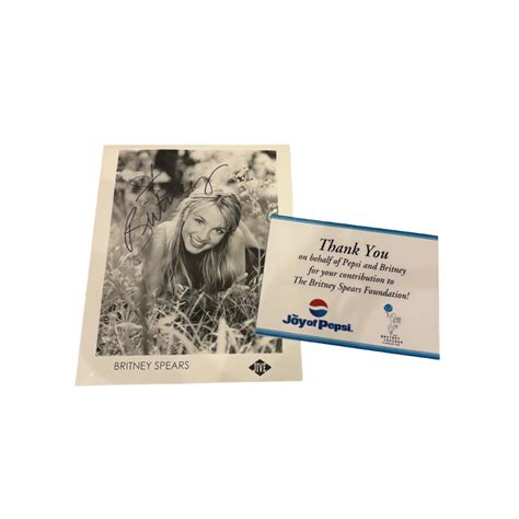Promo Picture Hand Signed By Britney Spears Pepsi Britney Spears