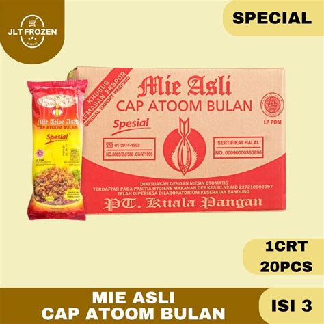Jual Mie Spesial Mie Asli Mie Telor Cap Atom Bulan Mie Atoom Spesial Isi 3 1 Karton 20