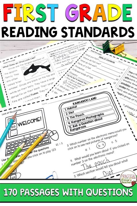 1st Grade Reading Passages With Comprehension Questions Fiction And