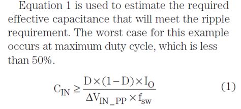 Input Capacitance Estimation For A Buck Converter Electrical Engineering Stack Exchange
