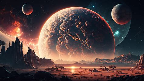 Fondo De Ilustración De Espacio De Planeta Planeta Espacio Universo