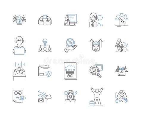 Employee Productivity Outline Icons Collection Employee Productivity Efficiency Output