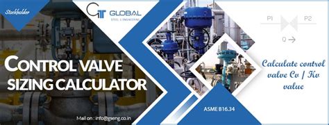 Control Valve Sizing Calculator Calculate Control Valve Cv Kv Value