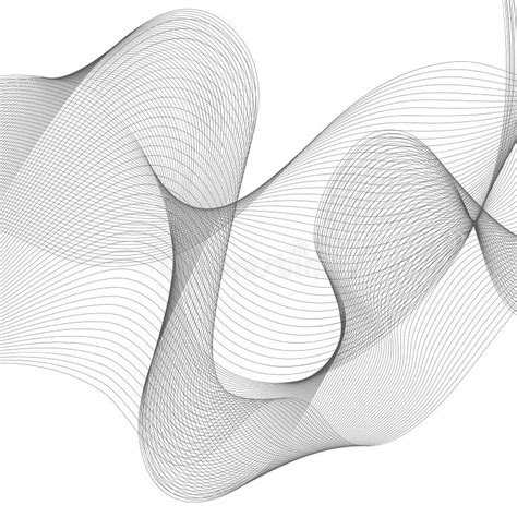 Abstract Wave Element For Design Stylized Line Art Background Vector Illustration Curved Wavy