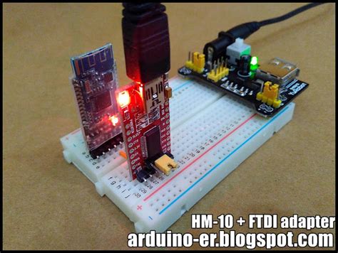 Arduino Er Test Hm 10 Bluetooth 40 Ble Module With Ftdi Adapter