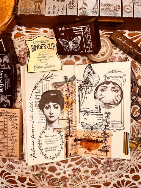 Daily Spread🌸 Sketch Book Art Journal Vintage Journal