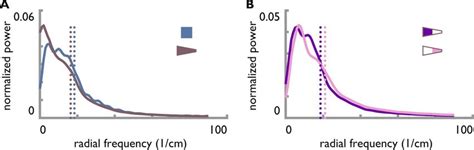spatial frequencies of eigenvector grid patterns a b radial power