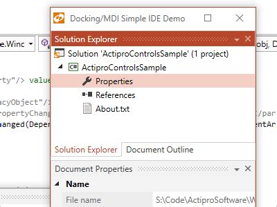 Actipro Docking Mdi Wpf Tool Windows And Multiple Document Interface