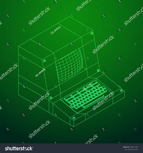 Classic Retro Perconal Computer Programming Code Stock Vector Royalty