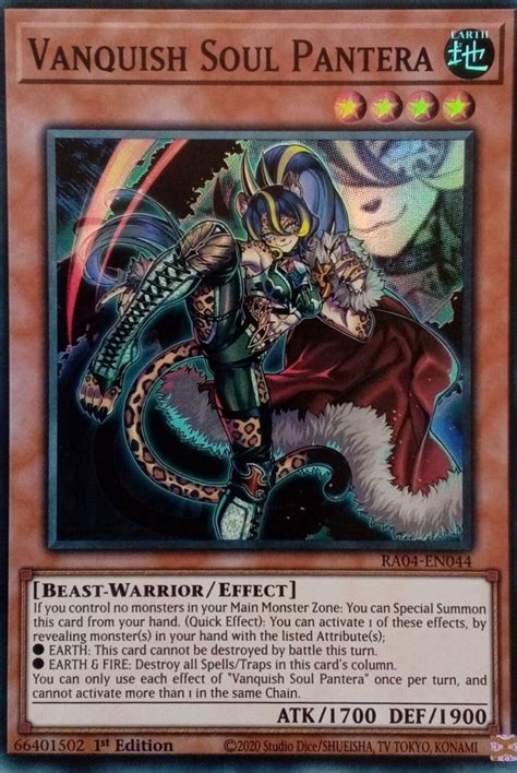 Vanquish Soul Pantera Super Rare Ra04 En044 Prices Yugioh Quarter