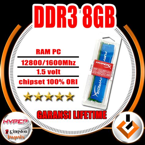 Jual Ram Pc Ddr3 8gb Hyper X Fury Gaming Ram D3 8gb Shopee Indonesia