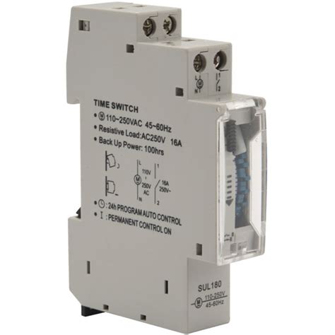 SUL180a 15 Minutes Mechanical Timer 24 Hours Programmable Din Rail Timer Time Switch Relay
