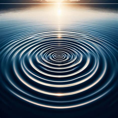 Ripple Rings Concentric Circles On The Surface Of Ca Stock Image Image Of Aigenerated Splash