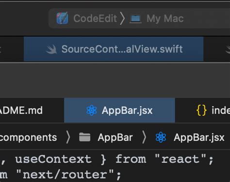 🐞 divider missing in between toolbar and xcode style tabs · issue 497 · codeeditapp codeedit