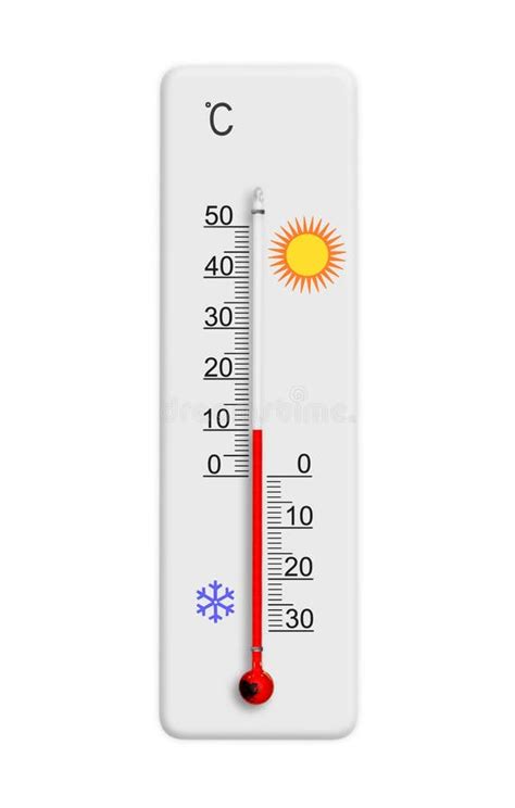 Celsius Scale Thermometer For Measuring Weather Temperature Stock