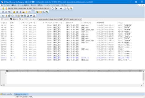 Postgresql セッション情報を確認する