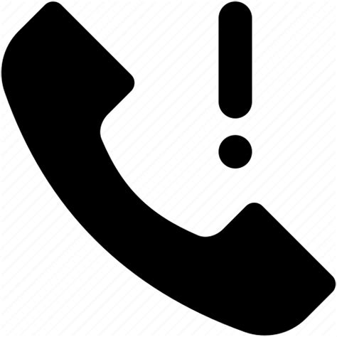 call error call failed call hangup exclamation receiver icon