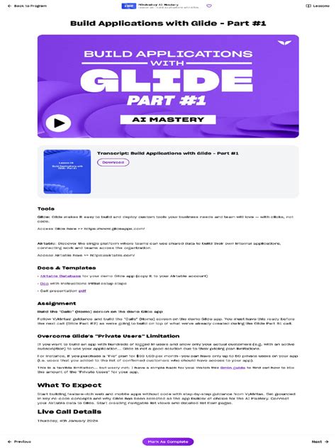lesson 38 build applications with glide part 1 pdf application software world wide web