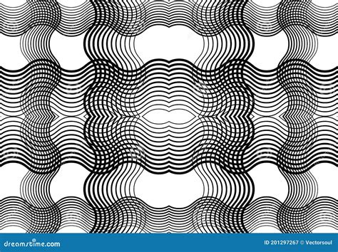 Repeatable And Tileable Grid Mesh Of Zig Zag Criss Cross And Wavy Interlace Intertwine And