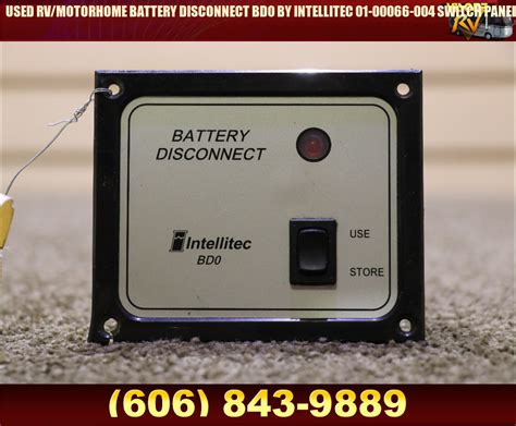 Rv Components Used Rv Motorhome Battery Disconnect Bd0 By Intellitec 01 00066 004 Switch Panel