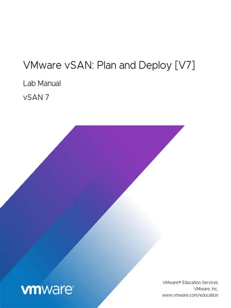 Vsan Lab Practice Pdf Virtual Machine Login