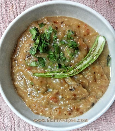 Eggplant Chutney Nidhi Recipes
