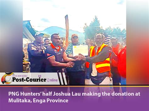 png hunters half joshua lau donates relief aid to mulitaka post courier