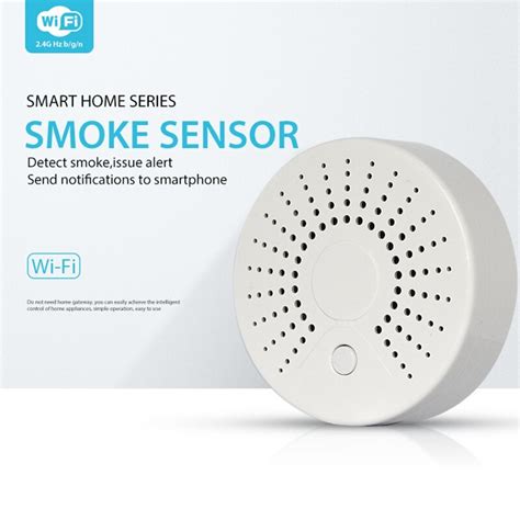 Wifi Detector De Fumaça Bateria Detector De Alarme Grandado