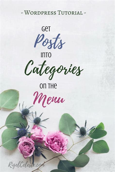 How To Add Posts To Categories On Your Menu Rigel Celeste