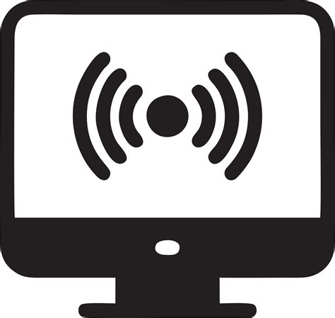 Signal Communication Information Connection Wireless Icon Symbol Vector Image Illustration Of