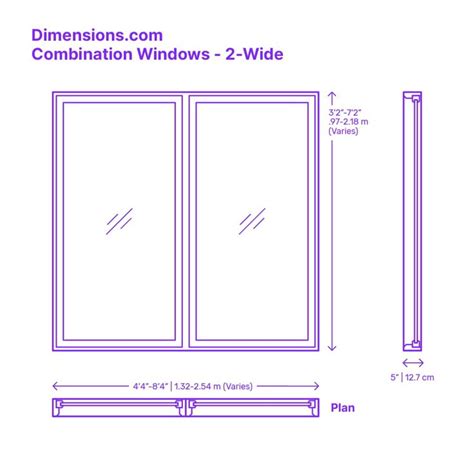 Wide Combination Windows Dimensions Design