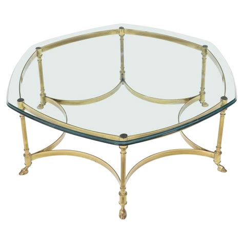 Elegant Brass And Glass Labarge Coffee Table At 1stdibs Labarge Brass