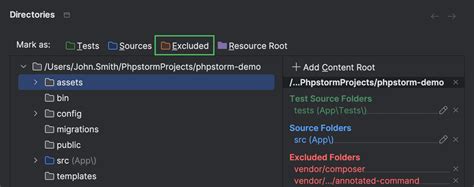 Excluded Files And Folders PhpStorm Documentation