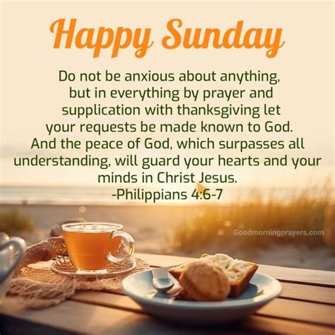 Sunday Prayers And Bible Verses With Good Morning S For A Peaceful