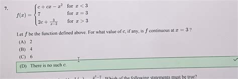 solved f x { c cx x 2 for x