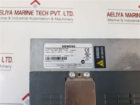 Siemens Cu310 2 Pn Sinamics Power Module 340 Aeliya Marine