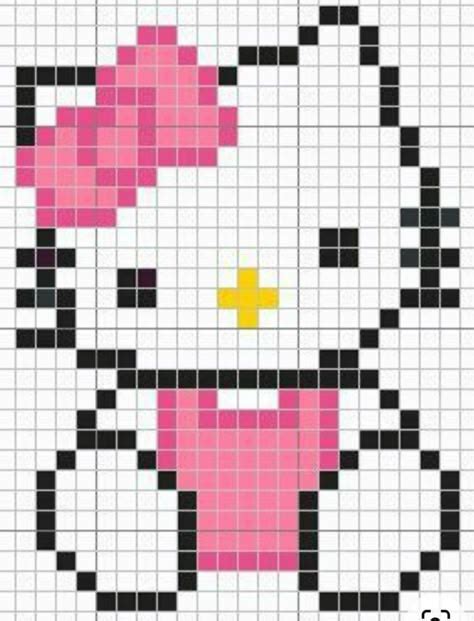 Easy Pixel Art Hello Kitty